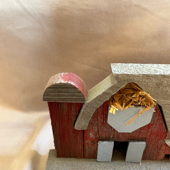 hand made | Wall Decor | Rustic Red And Gray Barn Display Shelf | Poshmark